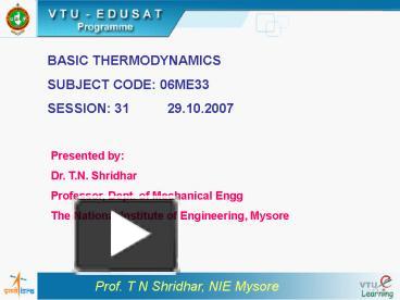 PPT – BASIC THERMODYNAMICS PowerPoint presentation | free to view - id ...
