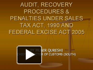 PPT – AUDIT, RECOVERY PROCEDURES PowerPoint presentation | free to ...
