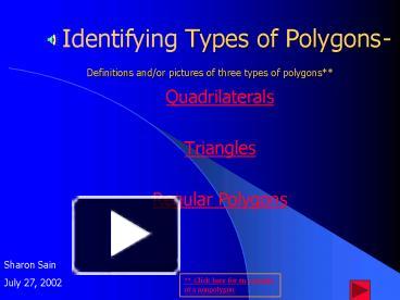 PPT – Identifying Types of Polygons- Definitions and/or pictures of ...
