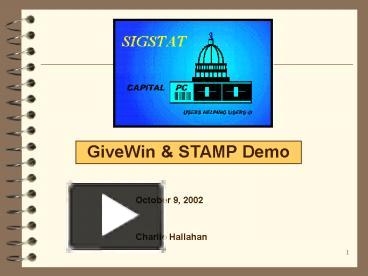 PPT – A Demo of STAMP PowerPoint presentation | free to view - id ...