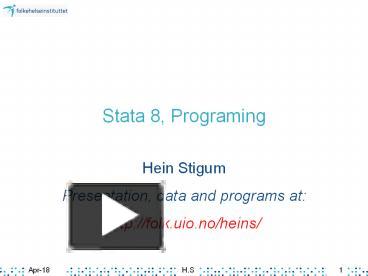 Stata%208,%20Programing presentation | free to view
