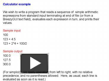 PPT – Calculator example PowerPoint presentation | free to view - id ...
