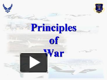 Principles of War presentation | free to view