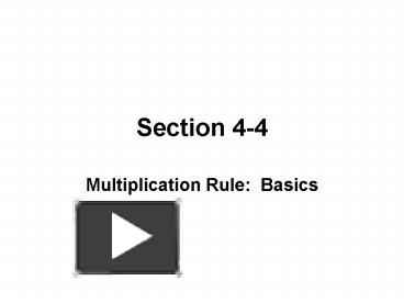 PPT – Multiplication Rule: Basics PowerPoint presentation | free to ...
