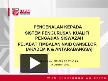 PENGENALAN KEPADA presentation | free to view