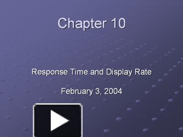Response Time and Display Rate presentation | free to download