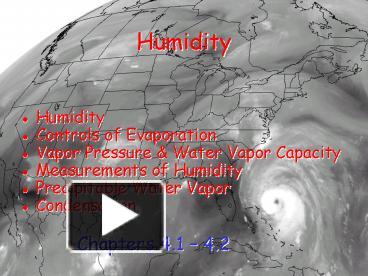 PPT – Humidity PowerPoint presentation | free to view - id: 1dc792-NjMwY