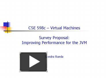 PPT – CSE 598c PowerPoint presentation | free to download - id: 1dca08 ...