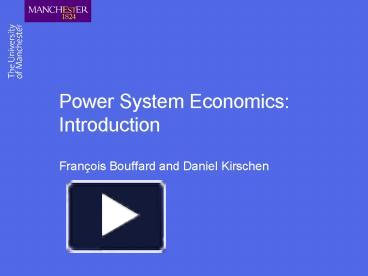 PPT – Power System Economics: Introduction PowerPoint presentation ...