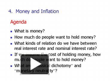 PPT – 4' Money and Inflation PowerPoint presentation | free to view ...