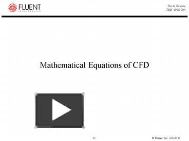 Mathematical Equations of CFD presentation | free to view