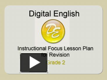 Instructional Focus Lesson Plan for Revision presentation | free to view