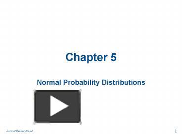 Normal Probability Distributions presentation | free to view