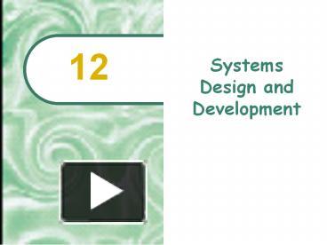 PPT – Systems Design and Development PowerPoint presentation | free to ...