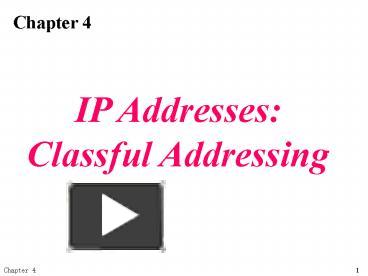 IP Addresses: presentation | free to view