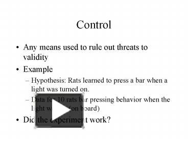 Control presentation | free to download
