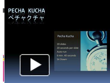 Pecha Kucha presentation | free to view
