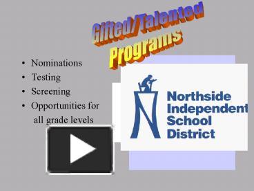 Nominations presentation | free to view