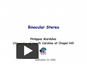 PPT – Binocular Stereo PowerPoint presentation | free to download - id ...