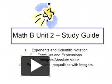 PPT – Math B Unit 2 Study Guide PowerPoint presentation | free to view ...