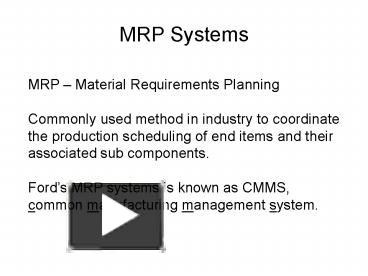 MRP Systems presentation | free to download