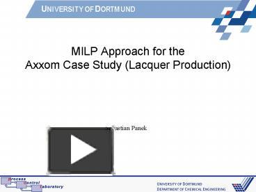 PPT – MILP Approach for the PowerPoint presentation | free to view - id ...