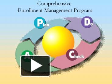 Comprehensive Enrollment Management Program presentation | free to view