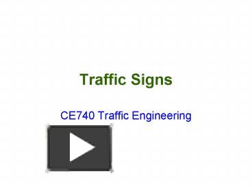 PPT – Traffic Signs PowerPoint presentation | free to view - id: 1df1bd ...