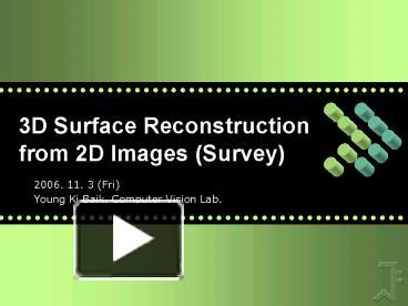 PPT – 3D Surface Reconstruction from 2D Images (Survey) PowerPoint ...