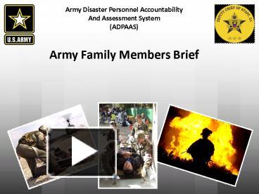 Army Family Members Brief presentation | free to view