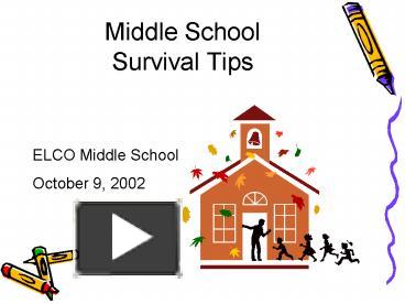 PPT – Middle School Survival Tips PowerPoint presentation | free to ...