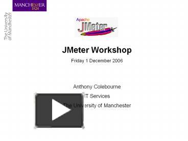 JMeter Workshop presentation | free to view