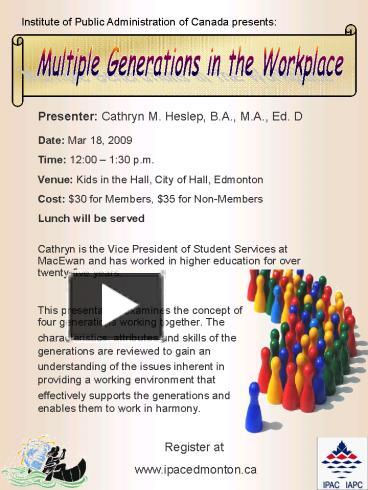 PPT – This presentation examines the concept of four generations ...