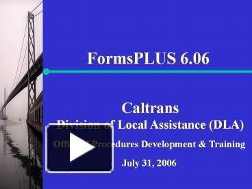 Caltrans presentation | free to view