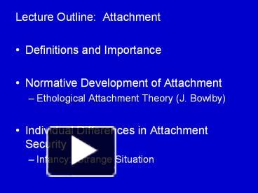 Lecture Outline: Attachment presentation | free to download