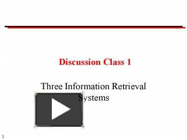 PPT – Discussion Class 1 PowerPoint presentation | free to download ...