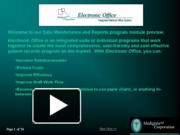 PPT – Electronic Office Slideshow PowerPoint presentation | free to ...