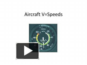 Aircraft V=Speeds presentation | free to view