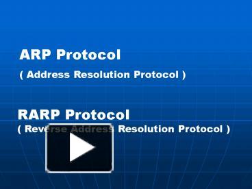 PPT – ARP Protocol PowerPoint presentation | free to view - id: 1e1567 ...