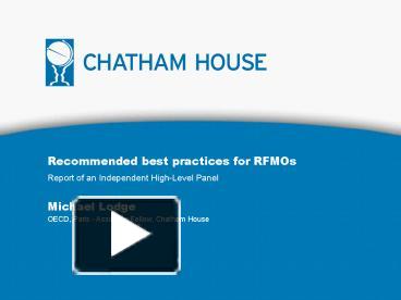 Recommended best practices for RFMOs presentation | free to view