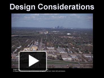 PPT – Design Considerations PowerPoint presentation | free to view - id ...