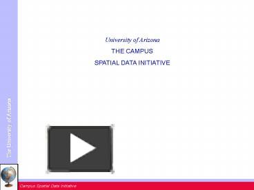 University of Arizona presentation | free to view