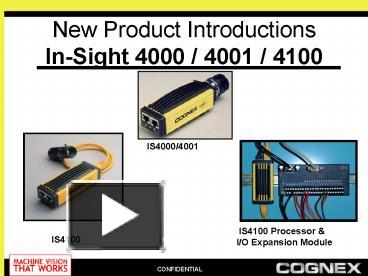 PPT – New Product Introductions InSight 4000 4001 4100 PowerPoint ...