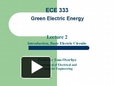 Introduction, Basic Electric Circuits presentation | free to view
