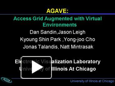 AGAVE: presentation | free to view
