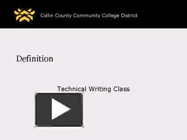 PPT – Definition PowerPoint presentation | free to view - id: 1e35d7-MDY2M