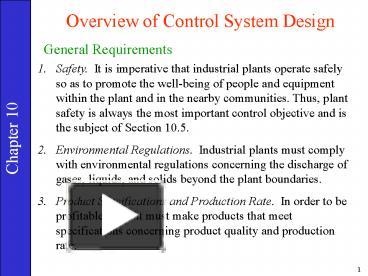 PPT – Overview of Control System Design PowerPoint presentation | free ...