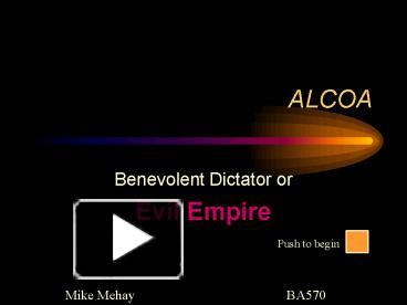 ALCOA presentation | free to view