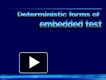 Embedded test tutorial presentation | free to download