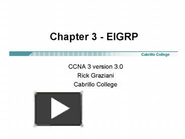 PPT – Chapter 3 EIGRP PowerPoint presentation | free to view - id ...